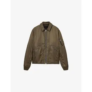 ALLSAINTS Fallon Oversized Shell Bomber Jacket - Khaki Brown