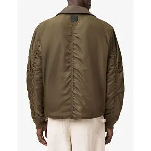 ALLSAINTS Fallon Oversized Shell Bomber Jacket - Khaki Brown