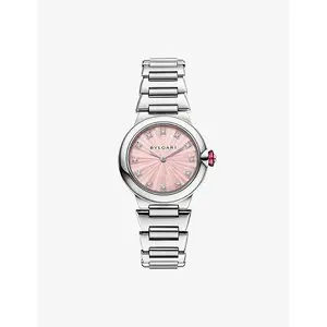 BVLGARI Lvcea 28mm Diamond And Stainless Watch - Steel