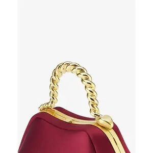 BVLGARI Geraldine Guyot X Serpentine Mini Satin Top Handle Bag - Red