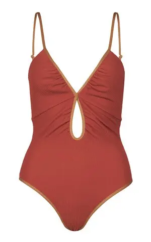 Johanna Ortiz Cutout One-piece Swimsuit - Burgundy
