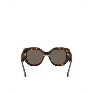 Chanel Butterfly-frame Acetate Sunglasses - Brown