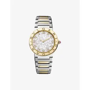BVLGARI 18ct Yellow-gold, Stainless-steel And Diamond Quartz Watch 33mm - Yellow Gold