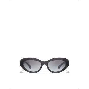 Chanel Acetate Cat-eye Sunglasses - Grey
