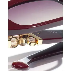 Chanel Ch5544 Rectangle Sunglasses - Red