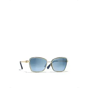 Chanel Cat Eye-frame Metal Sunglasses