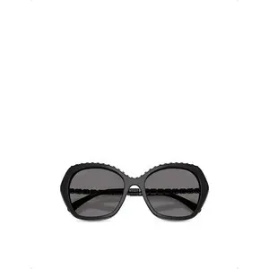 Chanel Butterfly Acetate Sunglasses - Black
