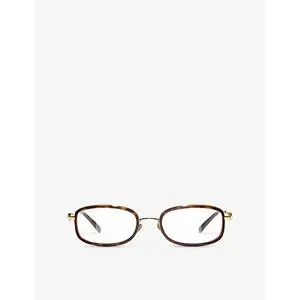 Chanel Rectangle-frame Metal Optical Glasses - Brown