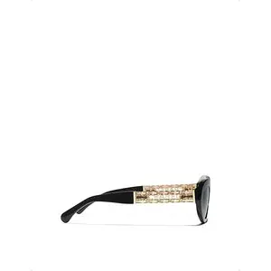 Chanel Acetate Cat-eye Sunglasses - Black