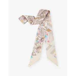 BVLGARI Polychroma Shelley Printed Silk-twill Scarf - Pink