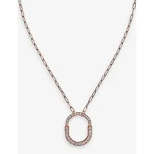 Tiffany & Co. Lock 18ct Rose-gold And Diamond Pendant Necklace - Rose Gold