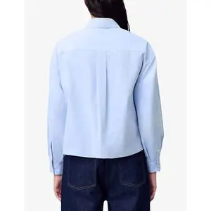 Claudie Pierlot Long-sleeved Cotton Shirt With Button Detail