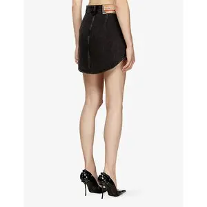 DIESEL Button-front Denim Mini Skirt