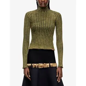 DIESEL® T-clawa High-neck Stretch-cotton Top