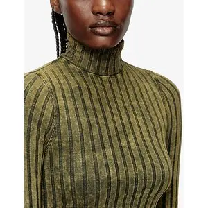DIESEL® T-clawa High-neck Stretch-cotton Top