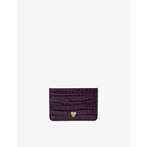 ASPINAL OF LONDON Slim Leather Card Holder - Fig