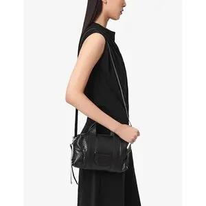 ALLSAINTS Ares Leather Cross-body Bag - Black/silver