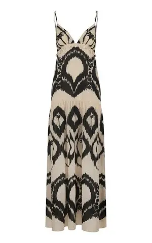 Johanna Ortiz Zea Palm Cotton Maxi Dress - Ivory