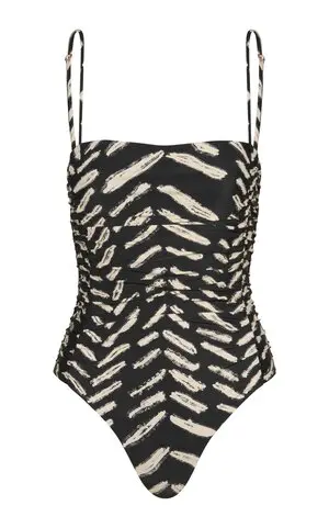 Johanna Ortiz Printed One-piece Swimsuit - Black