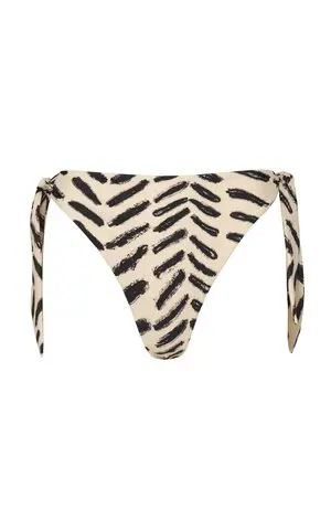 Johanna Ortiz Printed Bikini Bottoms - Ivory