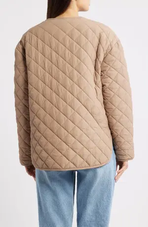 THREAD & SUPPLY Quilted Puffer Jacket - Taupe