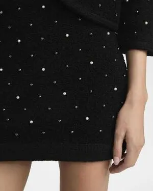 FRAME Embellished Mini Skirt - Black