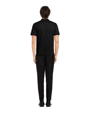 Prada Piqué Polo Shirt - Black