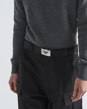 Prada Woven Re-nylon Belt - Black