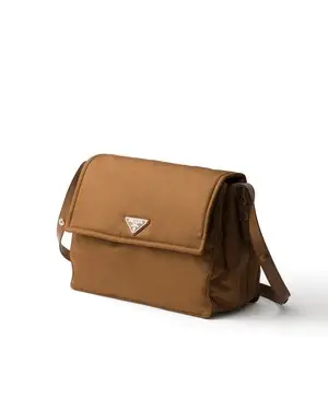 Prada Traveller Large Padded Re-nylon Shoulder Bag - Brandy