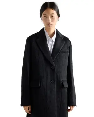 Prada Single-breasted Velour Coat