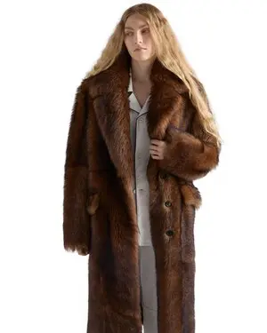 Prada Shearling Coat - Cognac
