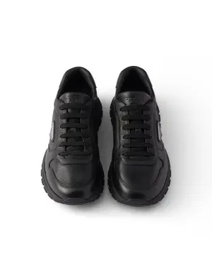 Prada Prax 2.0 Leather Sneakers - Black