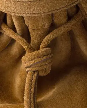 Prada Small Suede Shoulder Bag - Cinnamon