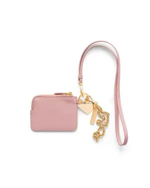 Prada Saffiano Leather Card Holder With Shoulder Strap