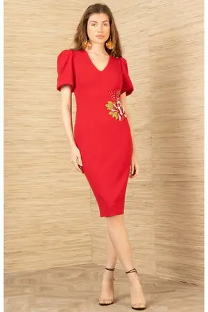 Hale Bob Billie Beaded Midi Dress