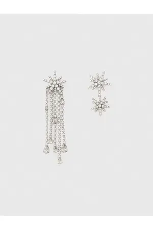 Maje Star Strass Mismatched Earrings - Natural