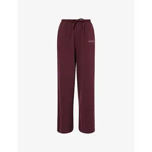 GYMSHARK Waffle Wide-leg Jersey Trousers - Gs Cherry Purple