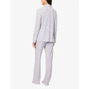 THE NAP CO Stretch Long-sleeve Modal-jersey Pyjama Set - Blue Daisy