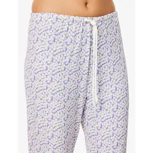 THE NAP CO Stretch Long-sleeve Modal-jersey Pyjama Set - Blue Daisy