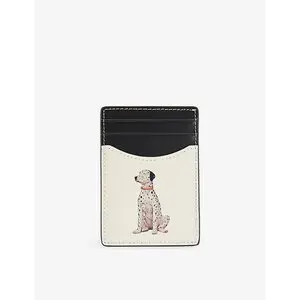 DUKE + DEXTER Dean Dalmatian Leather Card Holder - Black/white