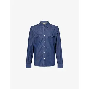 AUSTIN POST Chambray Western Denim Shirt
