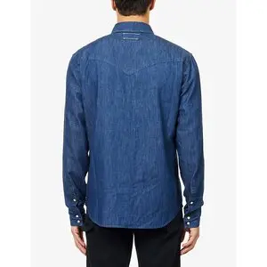 AUSTIN POST Chambray Western Denim Shirt