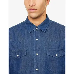 AUSTIN POST Chambray Western Denim Shirt