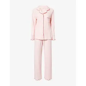 THE NAP CO Stretch Scallop Long-sleeve Modal-jersey Pyjama Set - Blossom