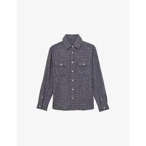 REISS Check-print Jersey Overshirt - One-color
