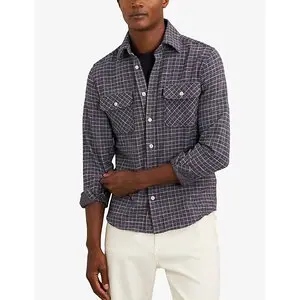 REISS Check-print Jersey Overshirt - One-color