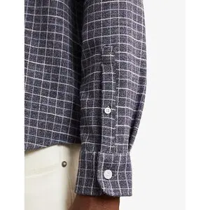 REISS Check-print Jersey Overshirt - One-color