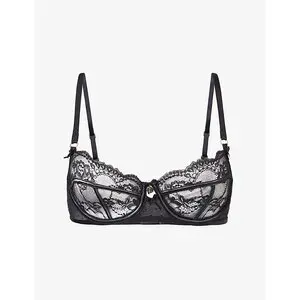 Lounge Adelyn Balcony Lace Bra - Black