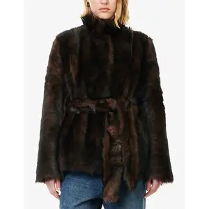 Nour Hammour Elsa High-neck Shearling Coat