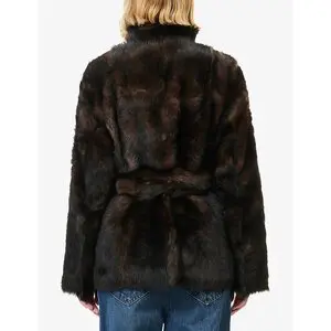 Nour Hammour Elsa High-neck Shearling Coat